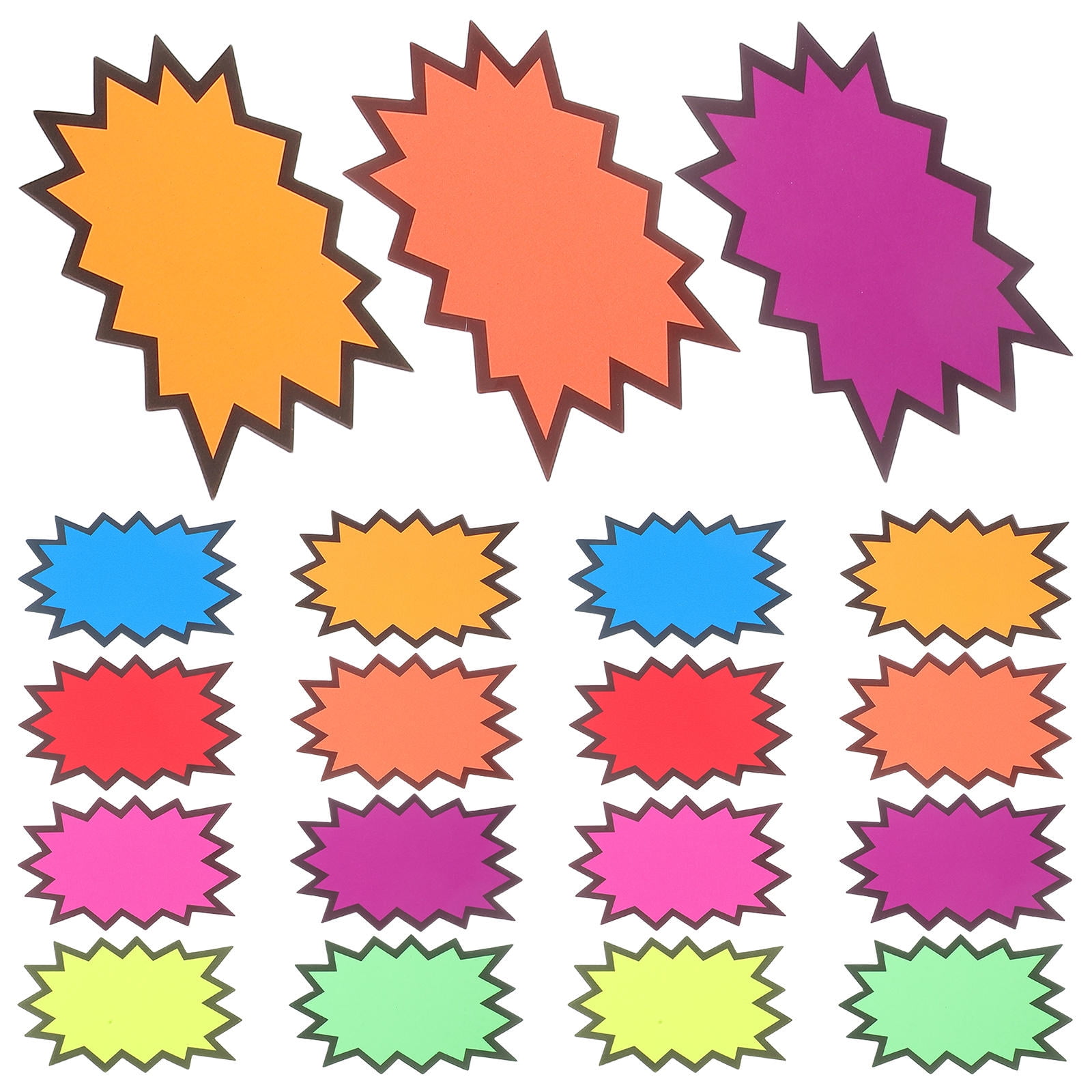 Worgeous 80 Pcs Burst Star Cutout Signs Paper Burst Sale Tags ...