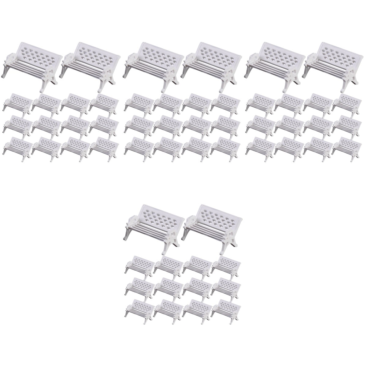 Worgeous 80 Pcs Mini House Bench Models Decorative Realistic Bench ...