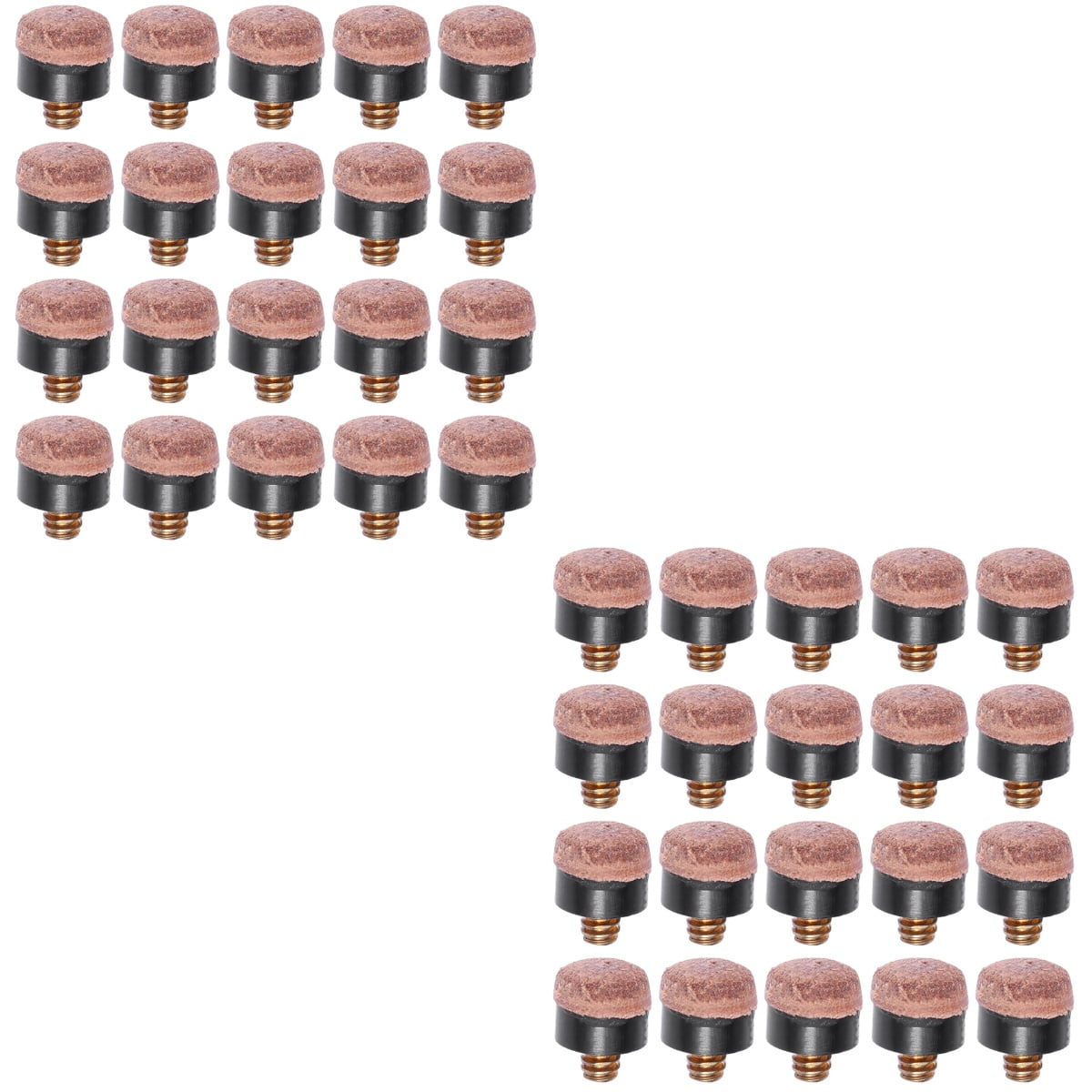 Worgeous 80 Pcs Pool Cue Tips Leather Billiard Cue Tips Screw On Pool ...