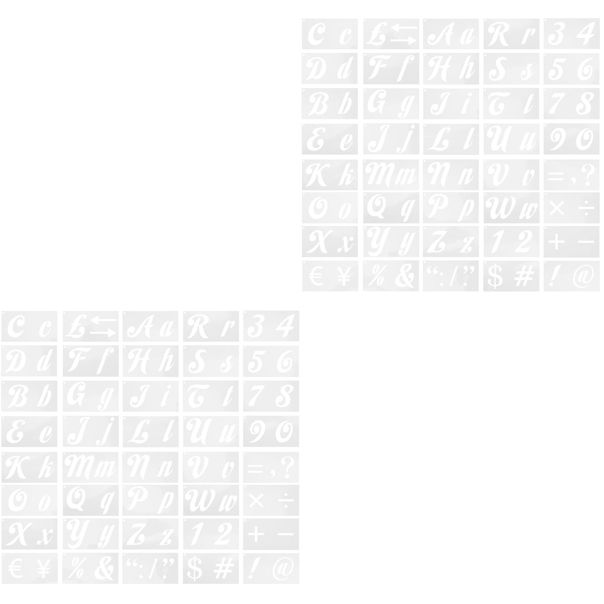 Worgeous 80 Sheets Alphabet Stencils Hollow Letter Number Templates for ...