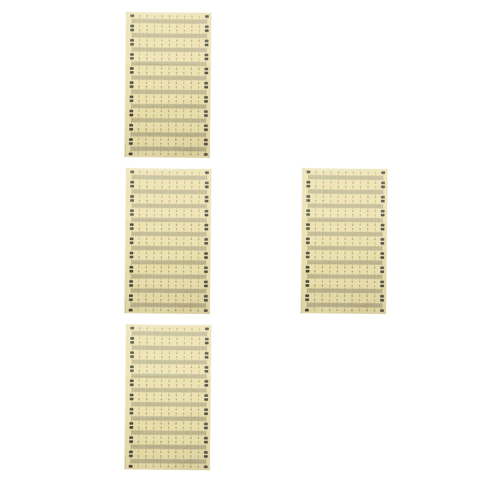 Worgeous 80 Sheets Transparent Fish Rulers Stickers Self Adhesive Fish ...