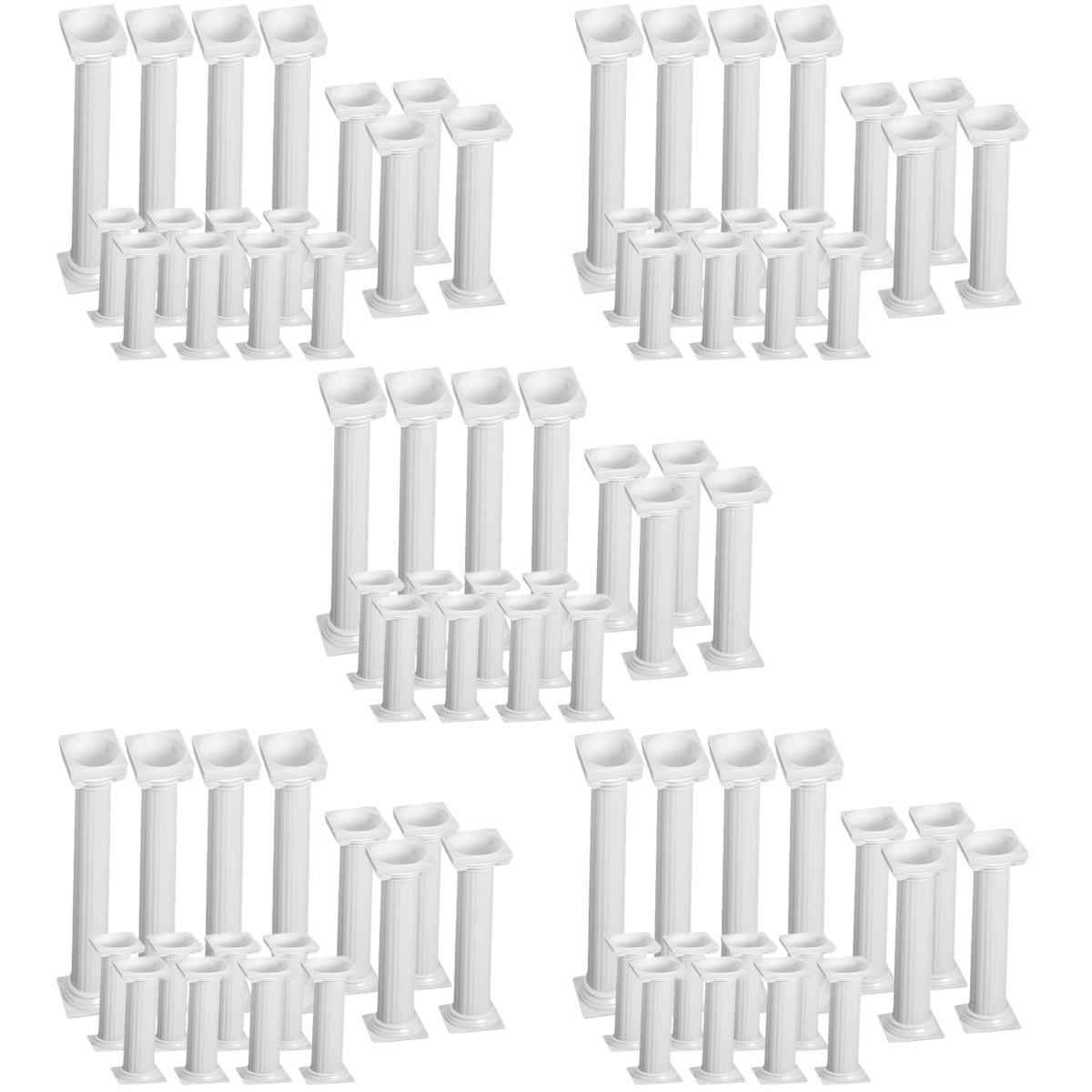 Worgeous 80 pcs DIY Cake Pillars Cake Support Tiered Cake Supports Rods ...