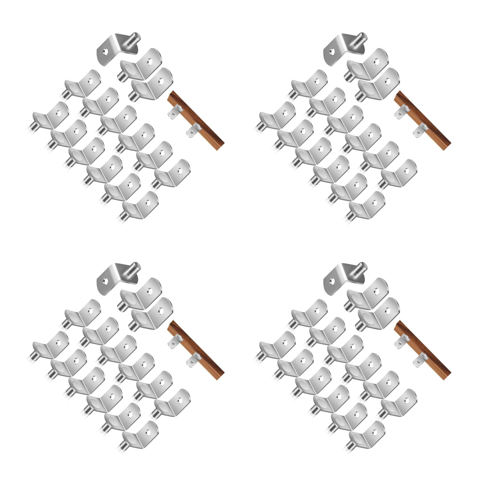 WHAMVOX Masteelf 80 pcs L Shaped Shelf Support Pegs for Bookshelf ...