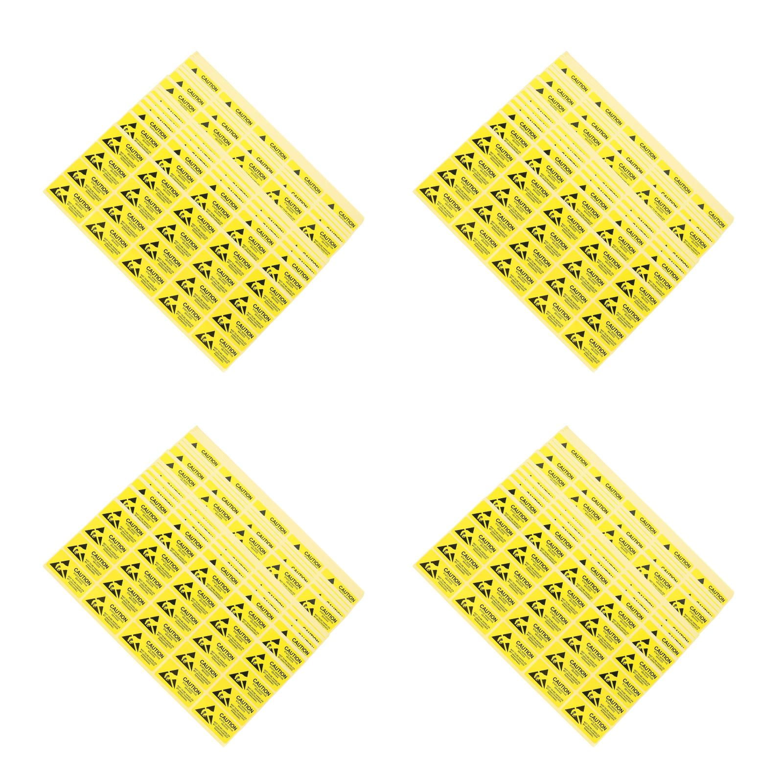 Worgeous 800 Pcs Static Stickers Electrostatic Devices Warning Stickers ...