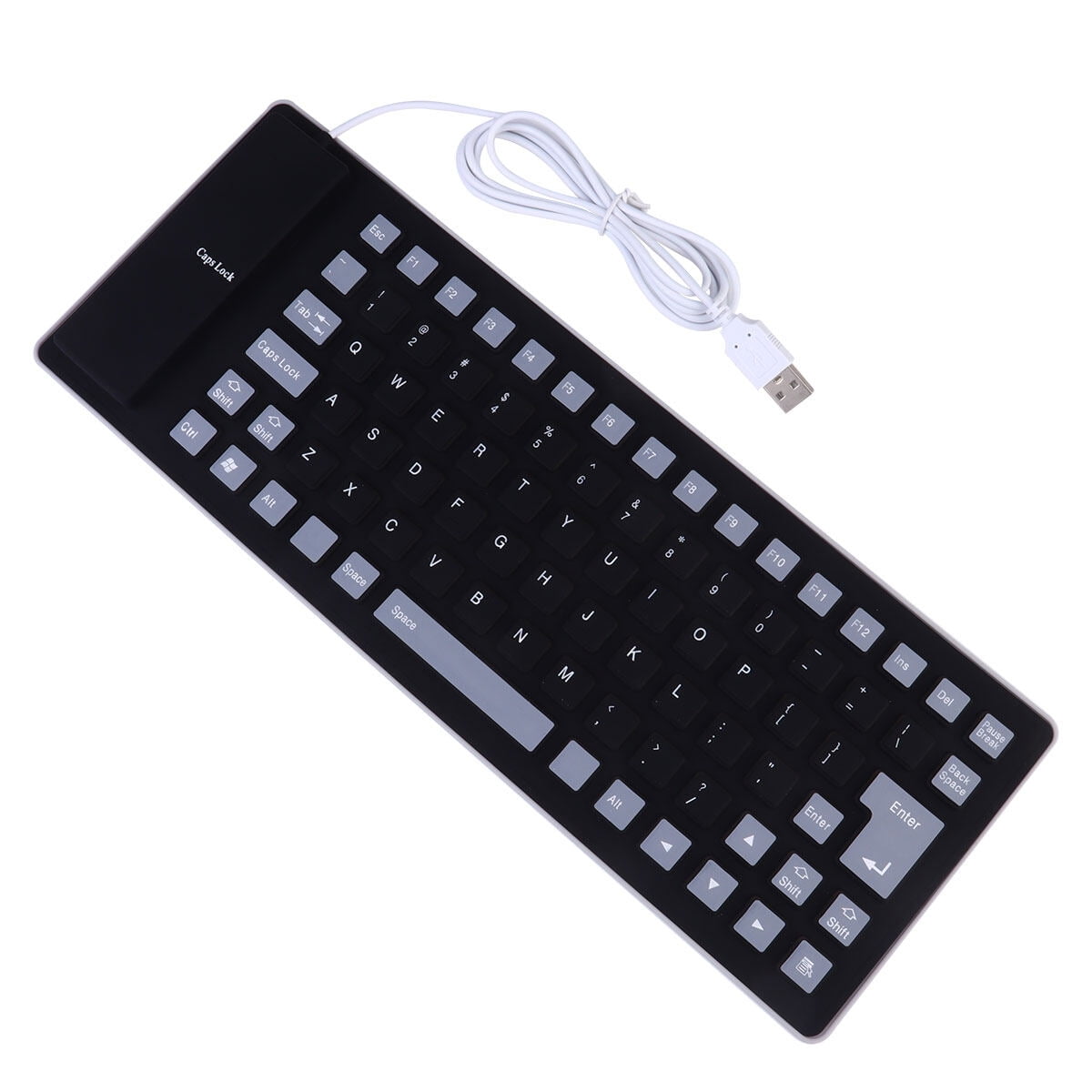 Worgeous 85 Keys Roll Up USB Wired Keyboard Waterproof Silent Keyboard ...
