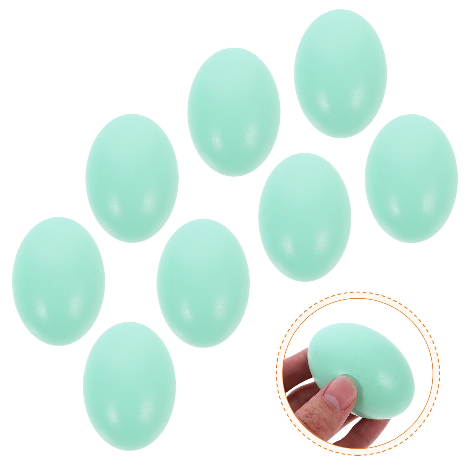 Worgeous 8Pcs Artificial Eggs Crafts DIY Wood Eggs Fake Eggs Realistic ...