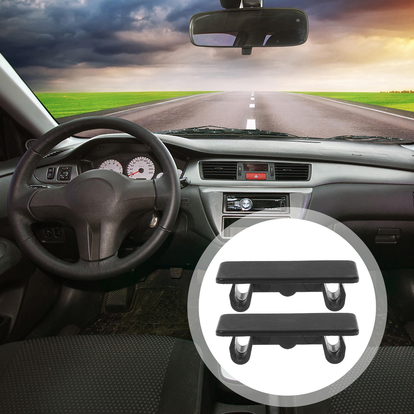 Worgeous 8Pcs Automotive Toggle Hole Cover Nylon Black Rectangular for ...