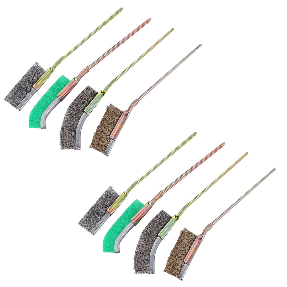 FONDOTIN 8Pcs Stainless Wire Brushes with Long Handle for General Users ...