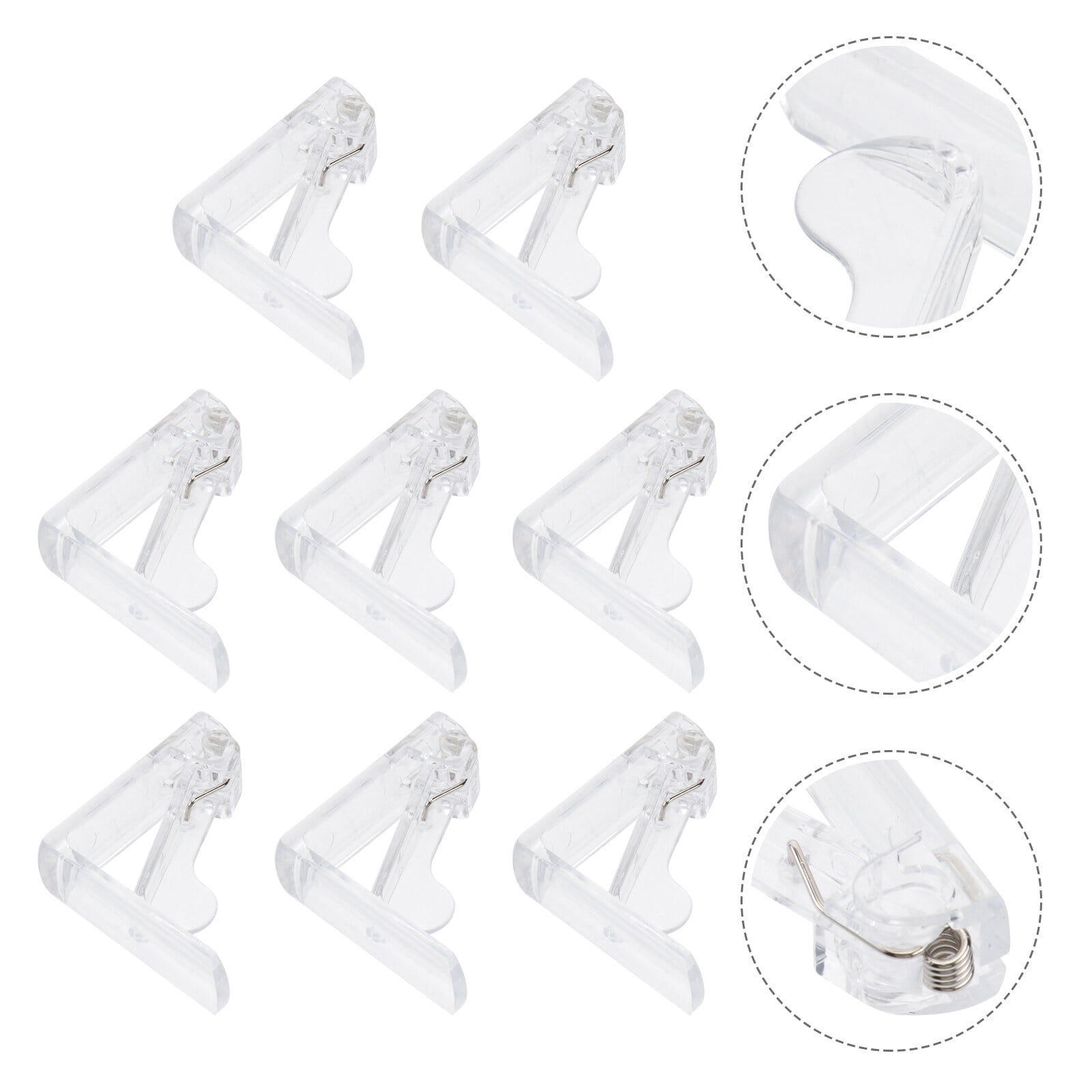 Worgeous 8Pcs Table Linen Clips Transparent Plastic for Dinners and ...