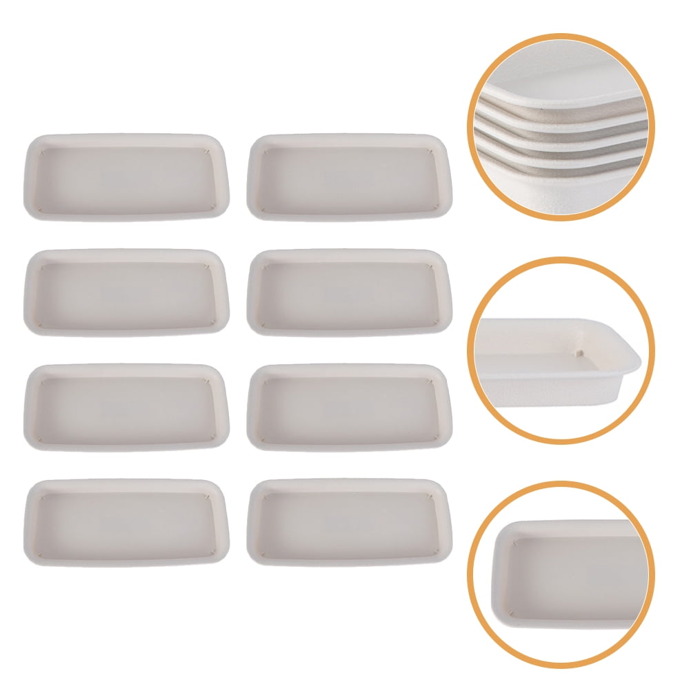 Worgeous 8Pcs White Drip Tray Rectangular for Garden with Water ...