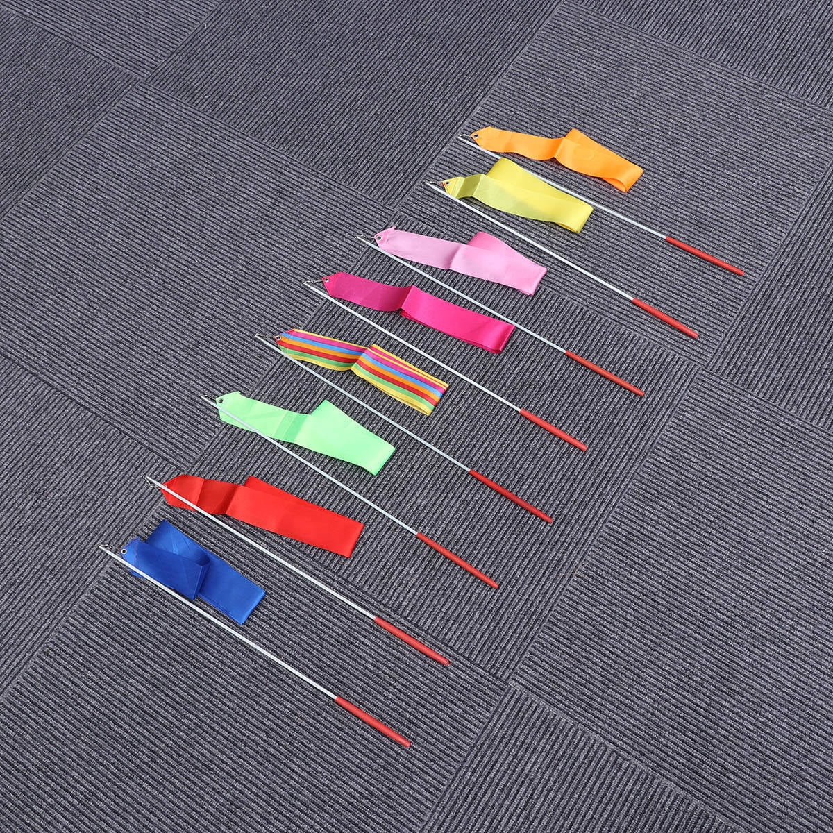 Worgeous 8pcs 4M Rhythmic Gymnastics Ribbon with Stick Children Dancing ...