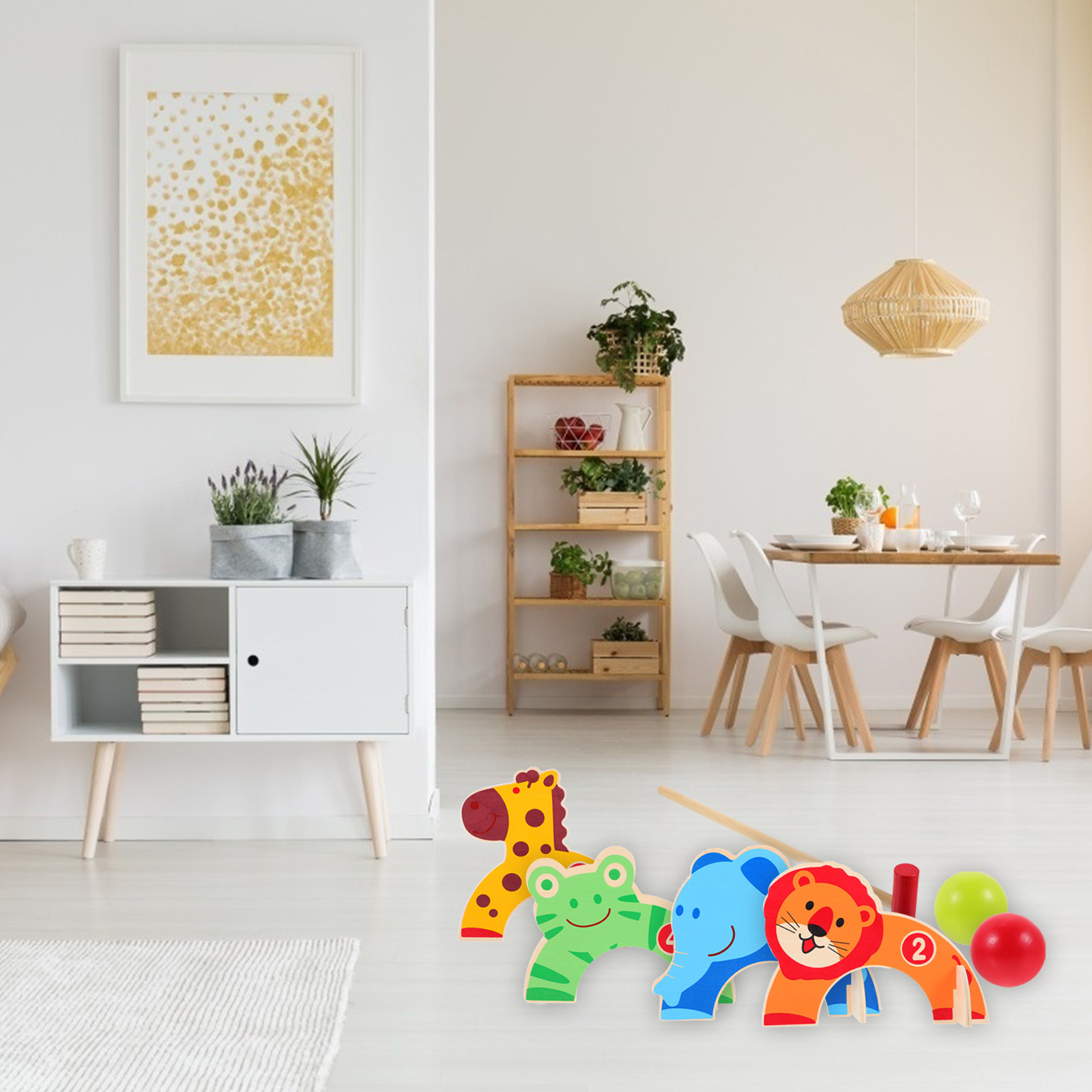 RENACLIPY Kids Croquet Set Outdoor Assorted Color Splint 8Pcs - Walmart.com