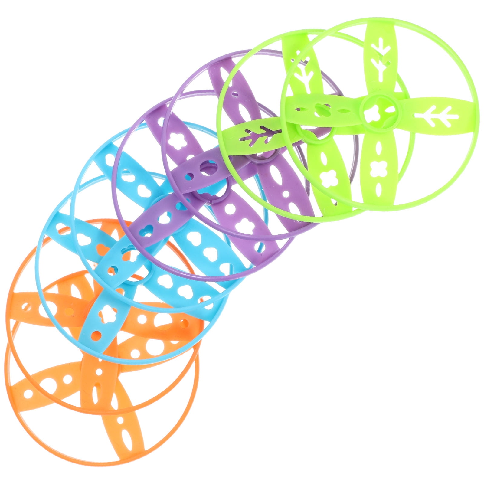 Worgeous 8pcs Flying Disc Toy Kids Outdoor Flying Disc Handheld Tossing ...