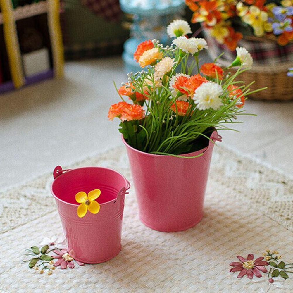 Worgeous 8pcs Iron Hanging Flower Pots Balcony Garden Pots Wall ...