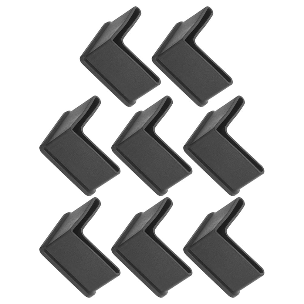 Worgeous 8pcs L Shaped Rubber Angle Iron Caps, Furniture Rubber Leg ...