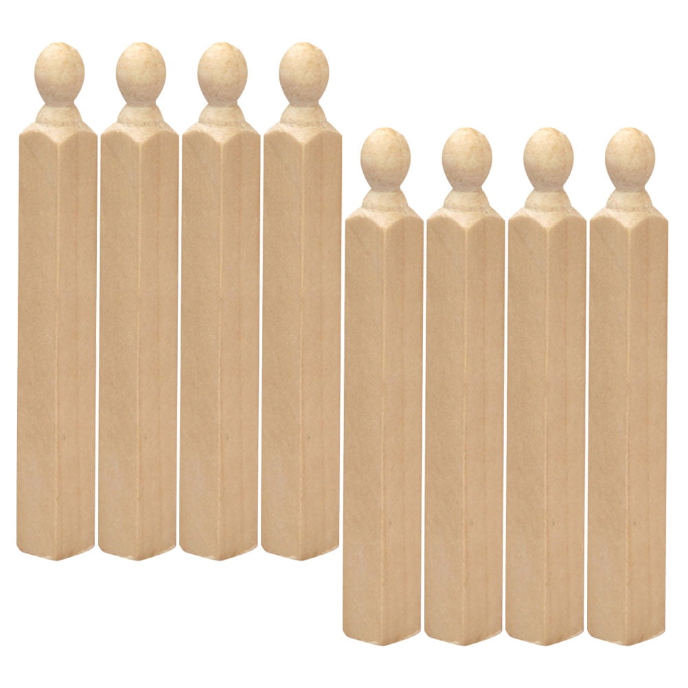 Raindrops Dollhouse Pillars DIY Hobbyists Khaki Birch Wood 8pcs ...