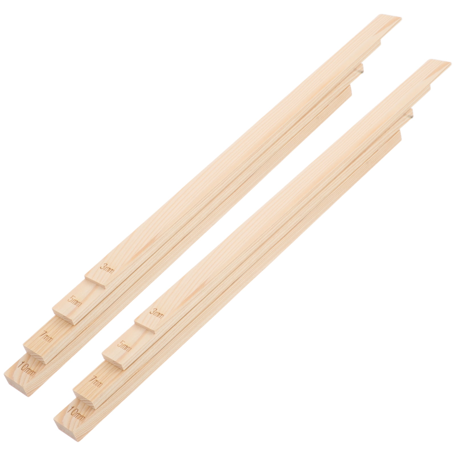 Worgeous 8pcs Pottery Teaching Rolling Mud Stick Guide Wooden Rolling ...