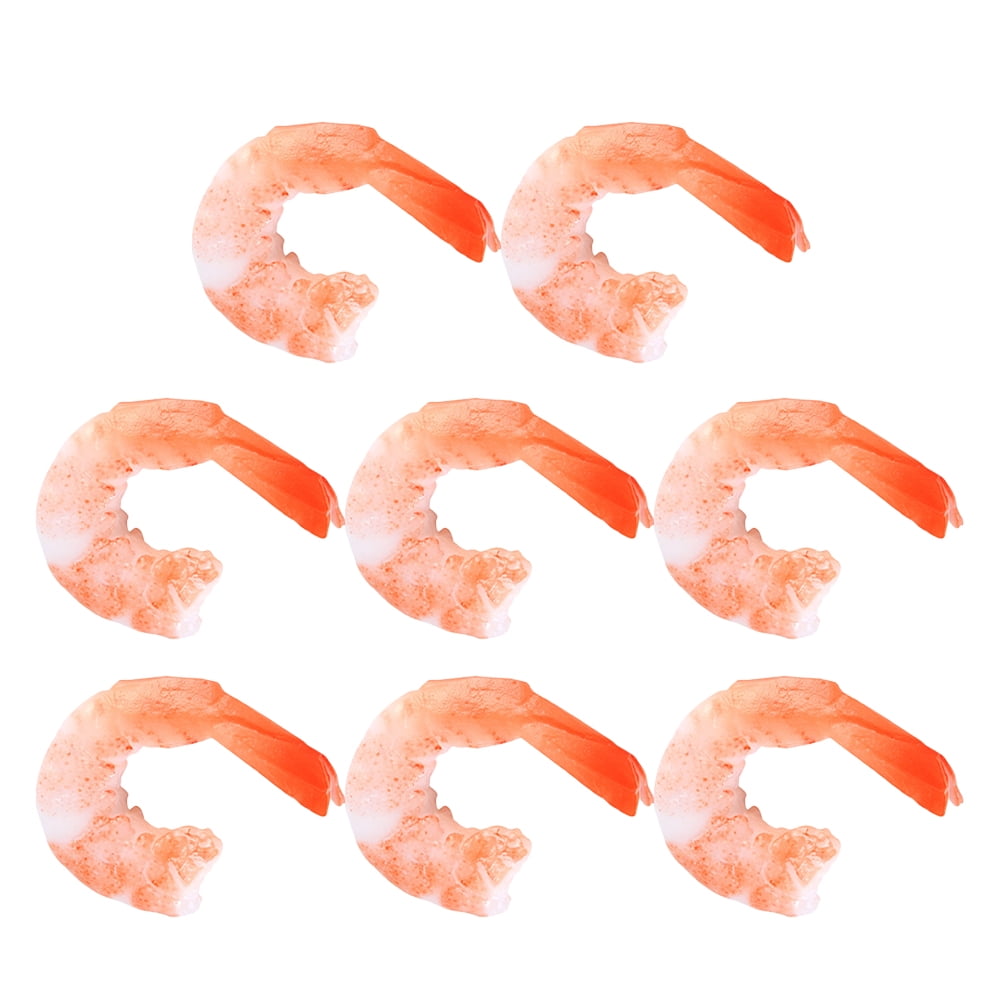 Worgeous 8pcs Shrimp Model Display Prop Artificial Peeled Shrimp ...