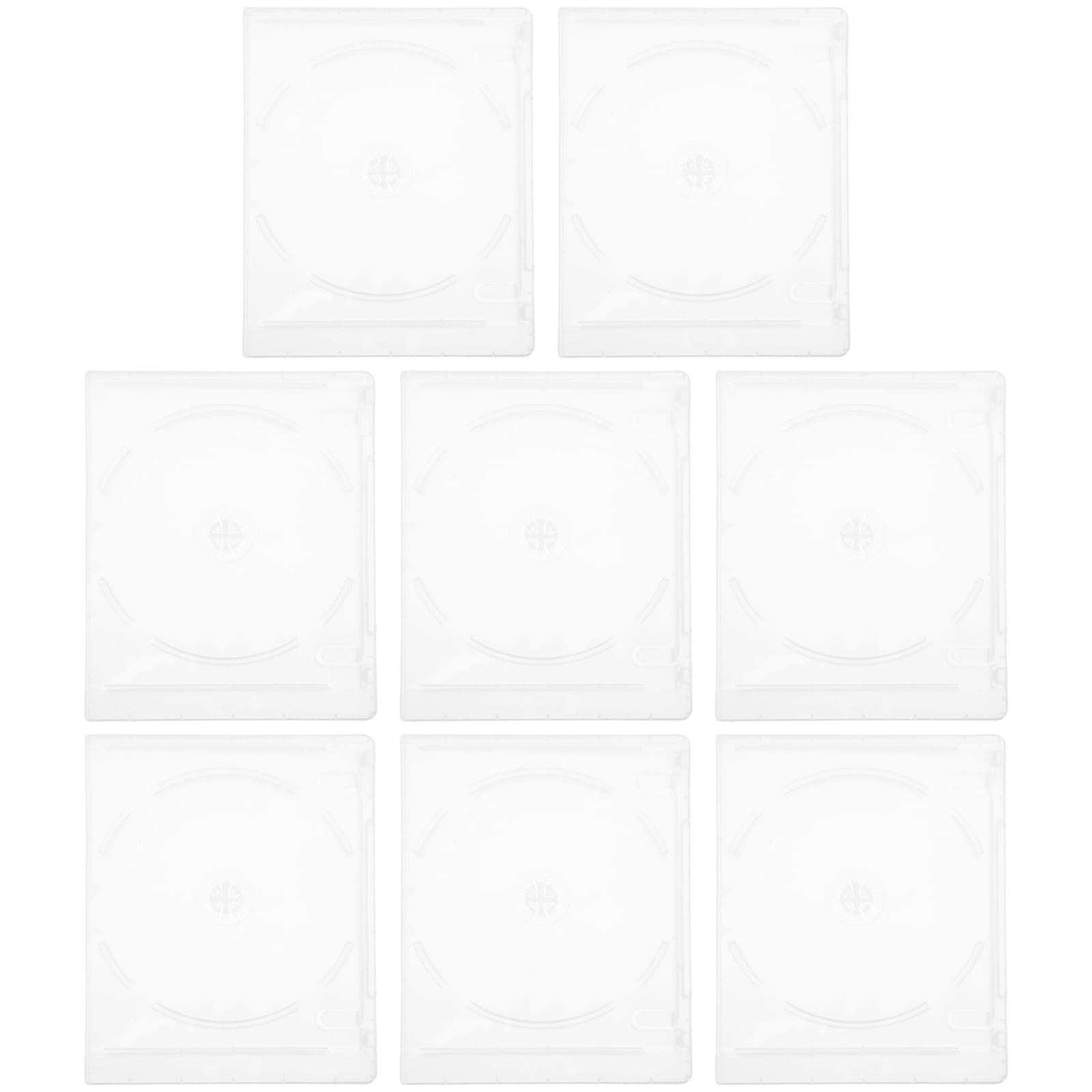 Worgeous 8pcs Transparent DVD Box Double CD Case Disc Organizer Empty ...
