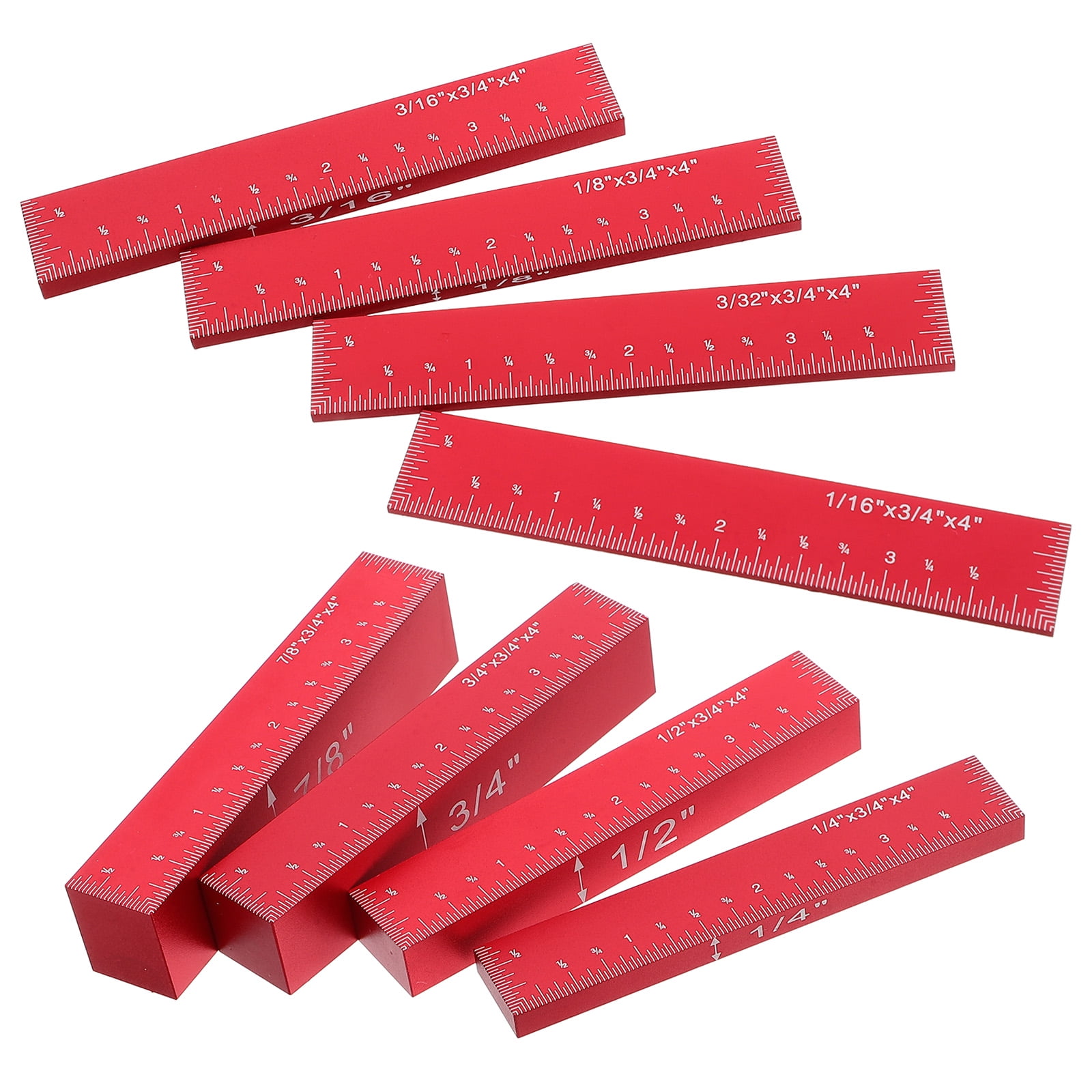 Worgeous 8pcs Woodworking Setup Blocks with Adjustable Height Gauge ...