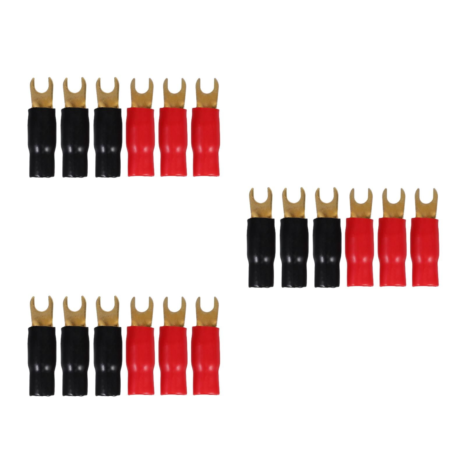 Worgeous 9 Pairs Plated 0 Gauge Spade Terminal Crimp Connectors ...