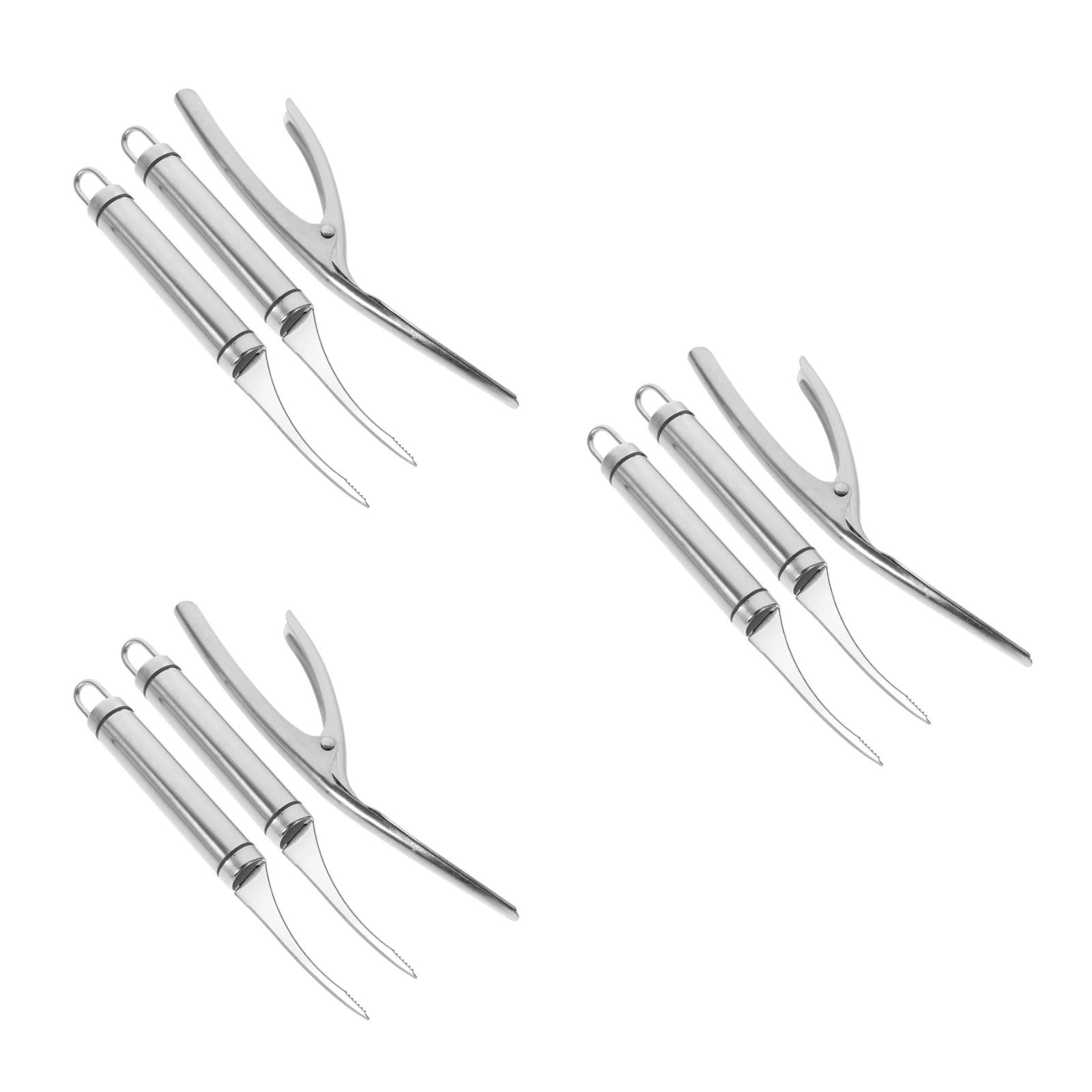Worgeous 9 Pcs Stainless Steel Kitchen Shrimp Line Cleaning Tools ...