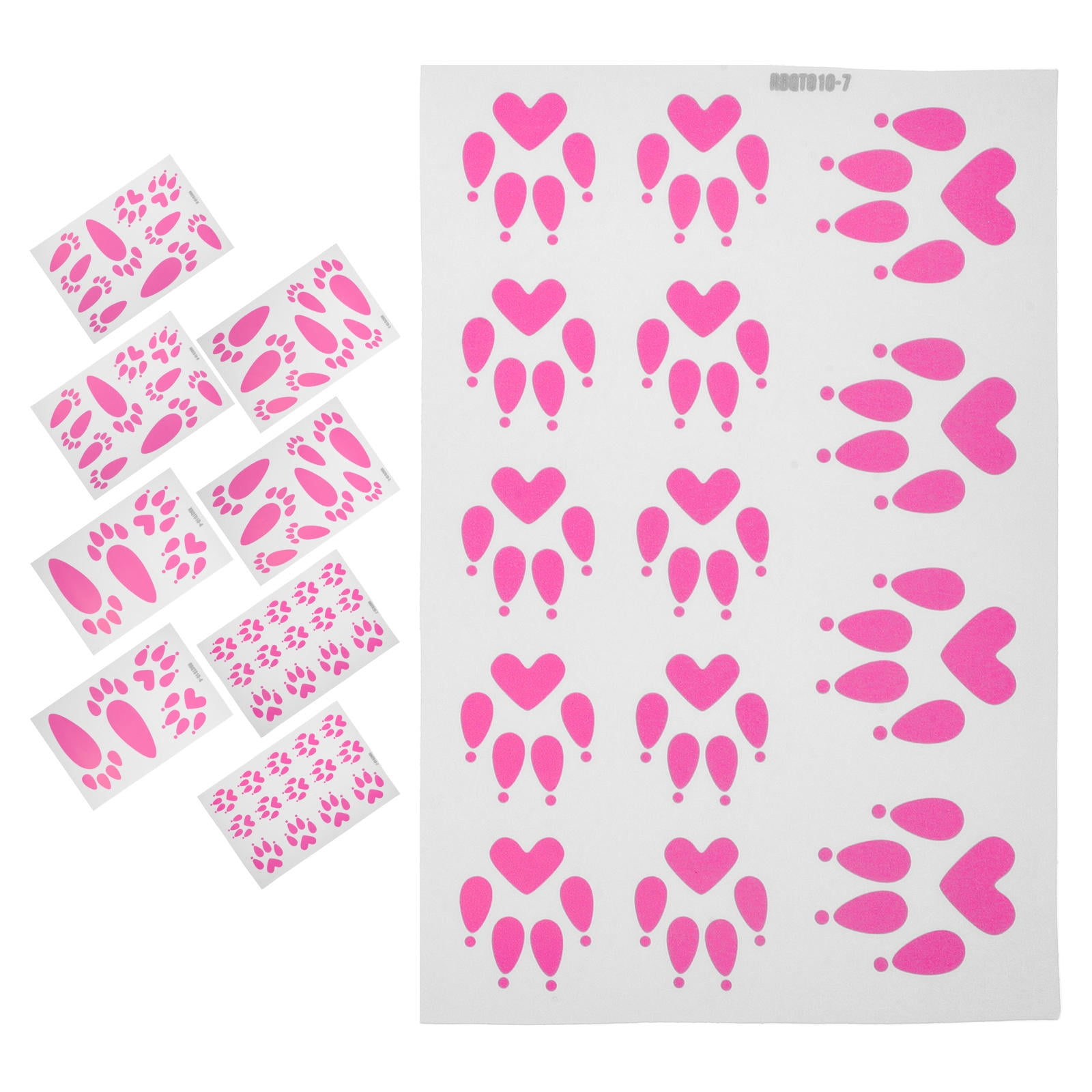 Worgeous 9 Sheets Bunny Footprint Floor Stickers Adorable Rabbit Paw ...