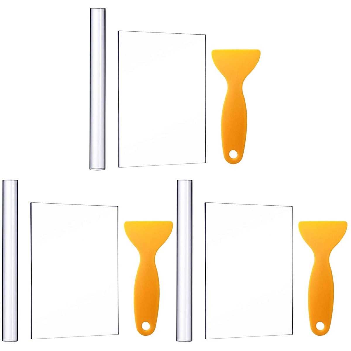 Worgeous 9 pcs Clay Rolling Rod Portable Clay Tool Acrylic Clay Roller ...