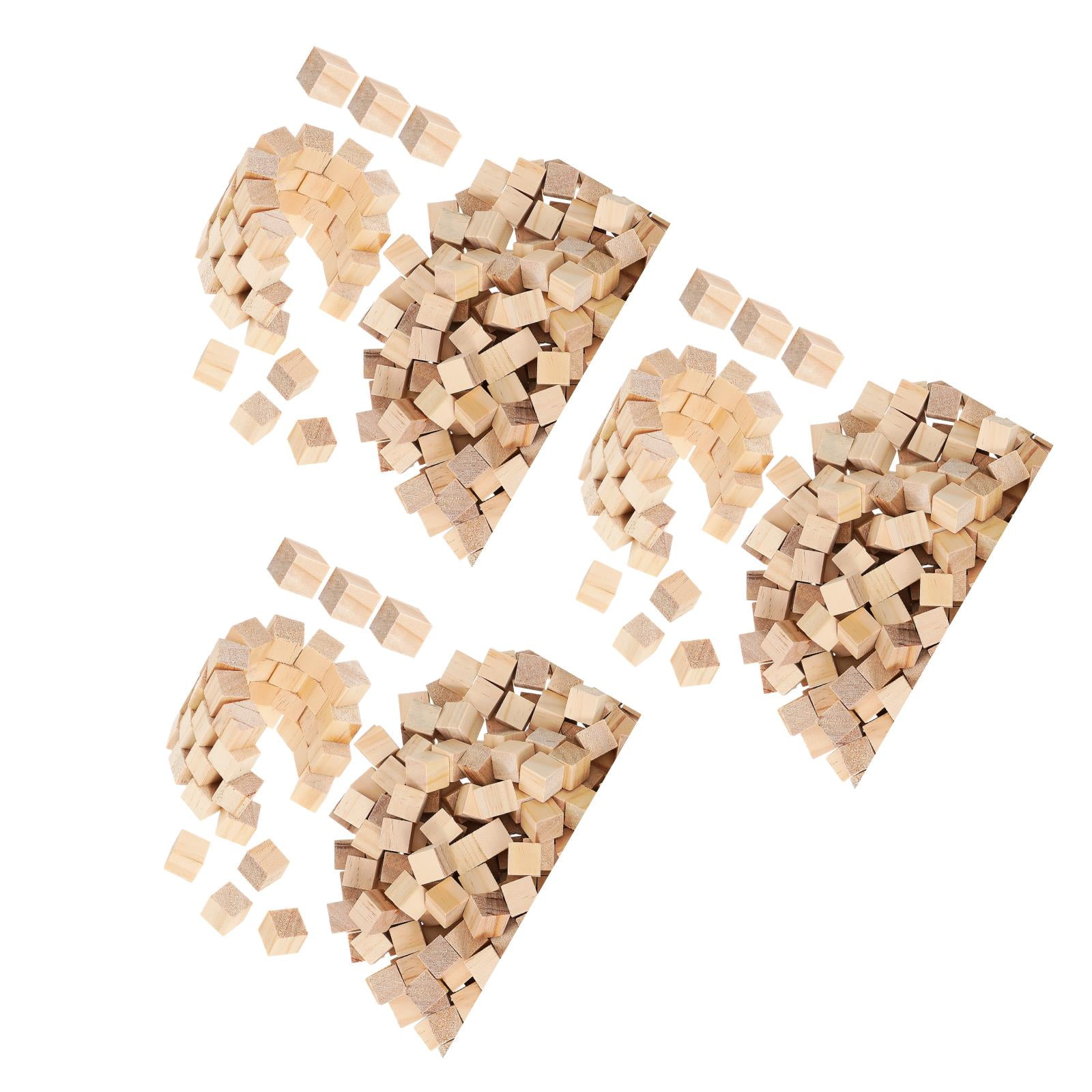 Worgeous 900 Pcs Wooden Cubes Wooden Blocks For Crafts Unfinished ...