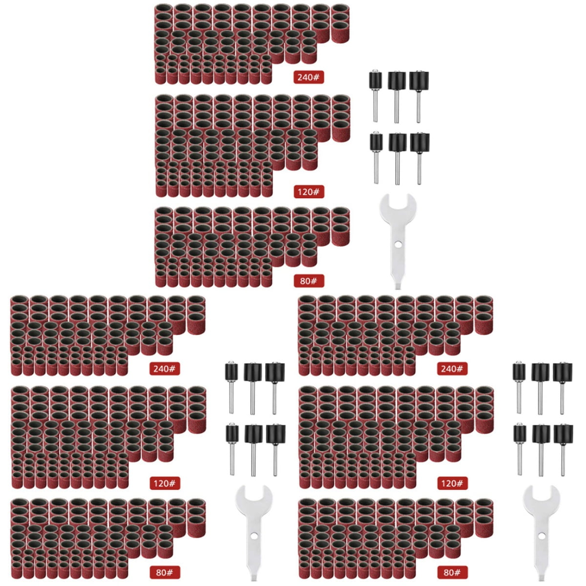 Worgeous 921 pcs Emery Circle Rubber Polishing Emery Circle Hanging ...