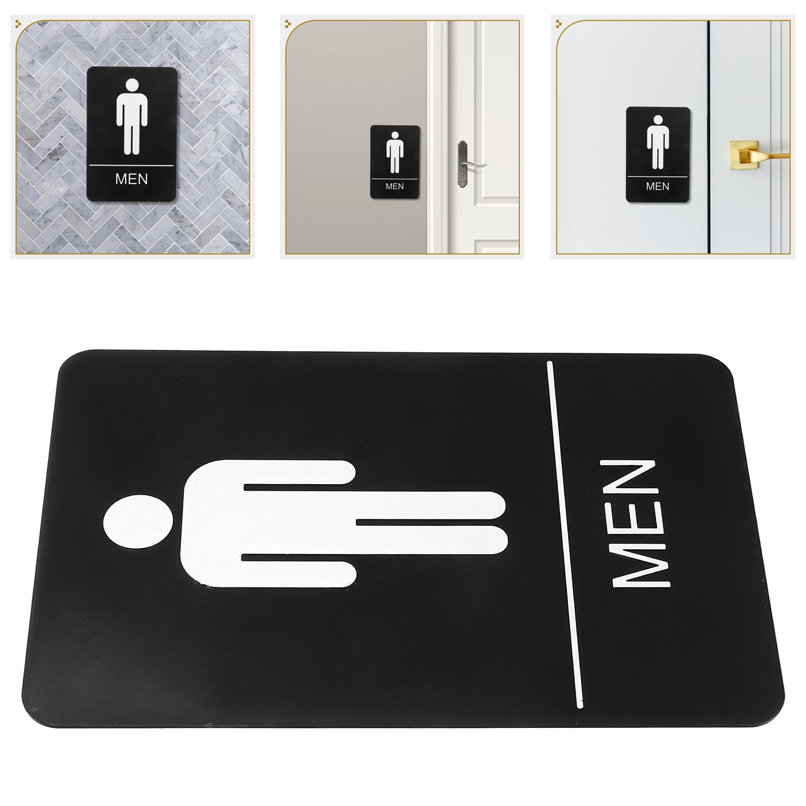 Worgeous Accessible Restroom Sign with Braille and Acrylic Material for ...