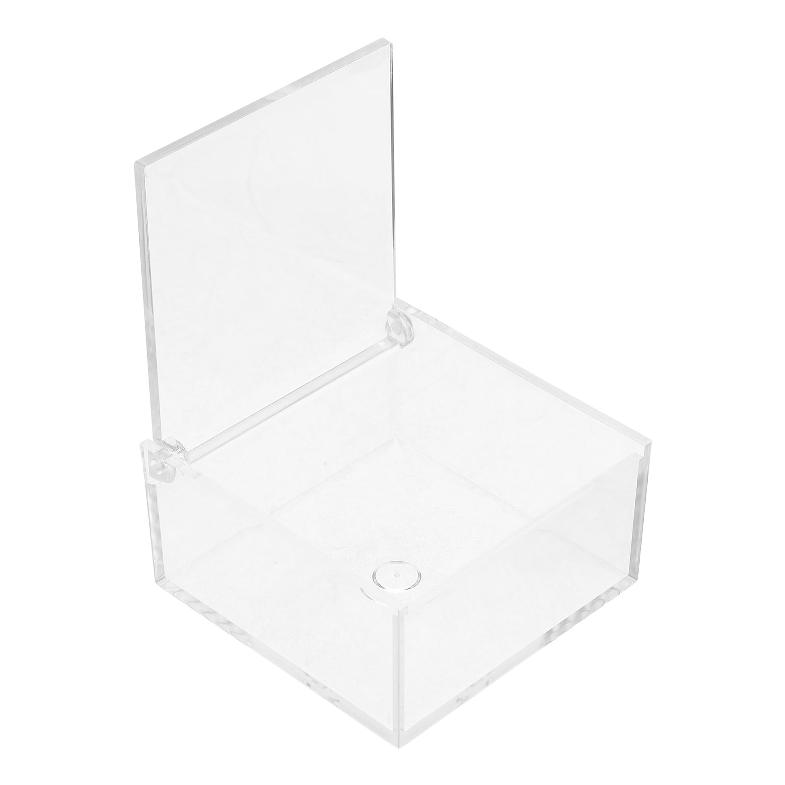 Worgeous Acrylic Box with Hinged Lid Clear Display Case for Small Items ...