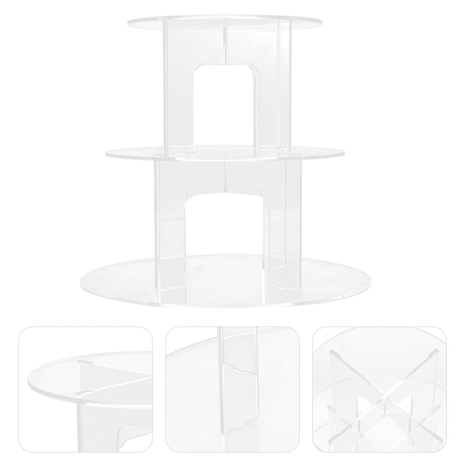 Worgeous Acrylic Dessert Display Tray with Stable Base for Storage ...