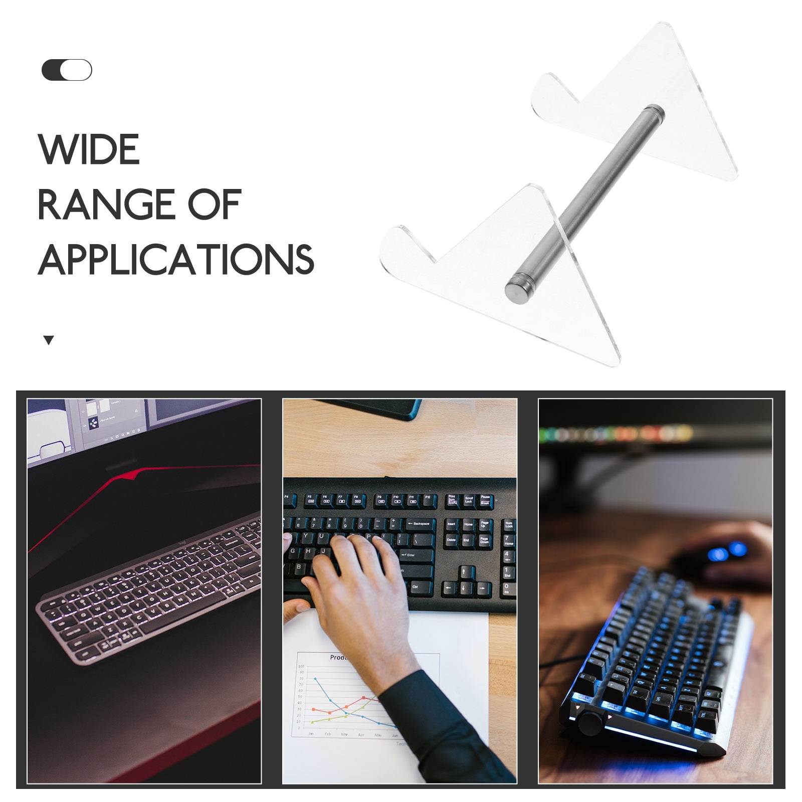 Worgeous Acrylic Display Stand For Desk Keyboard Tray Transparent ...