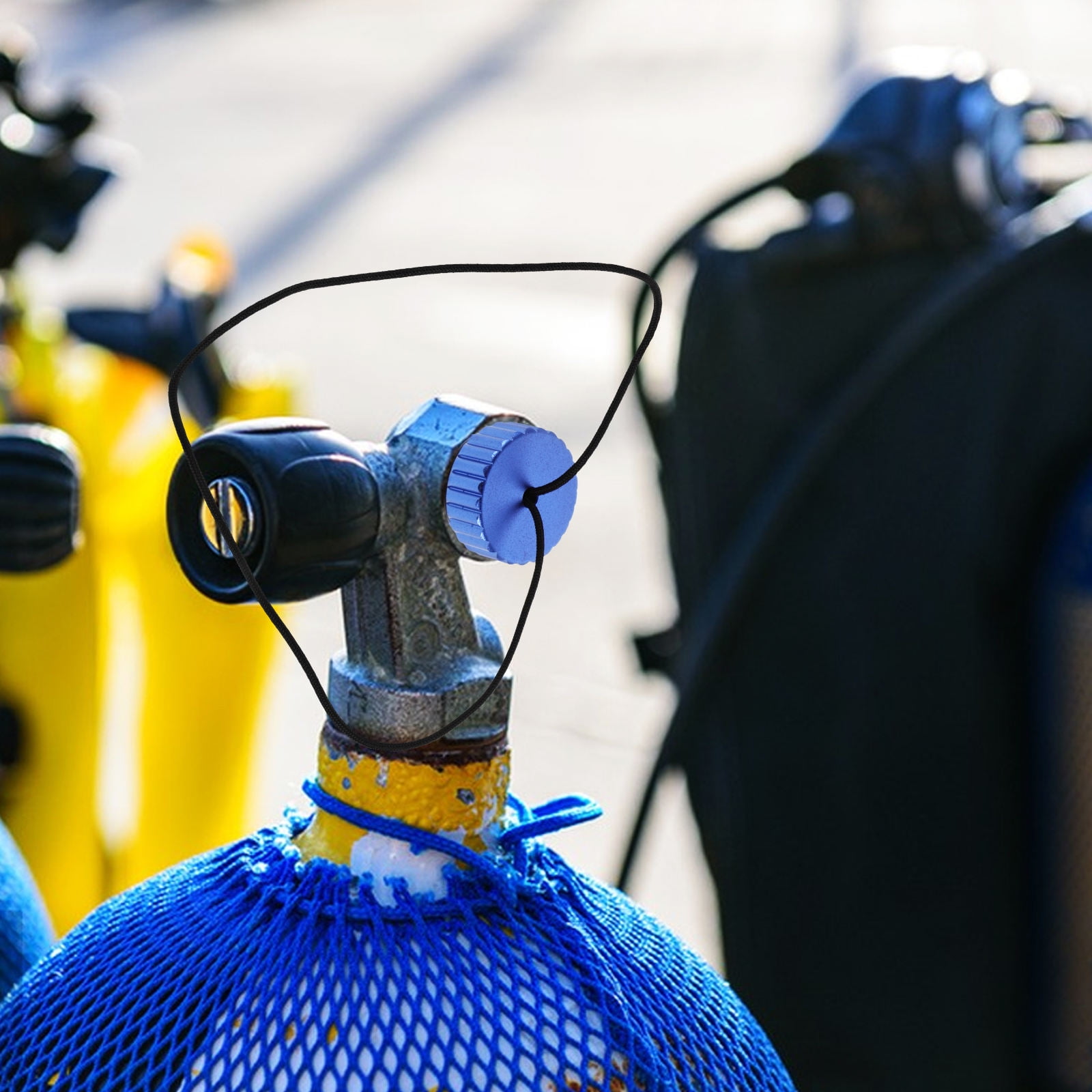 Worgeous Air Gas Valve Cover Threaded Plug Cap Tank Valves Cover Scuba ...