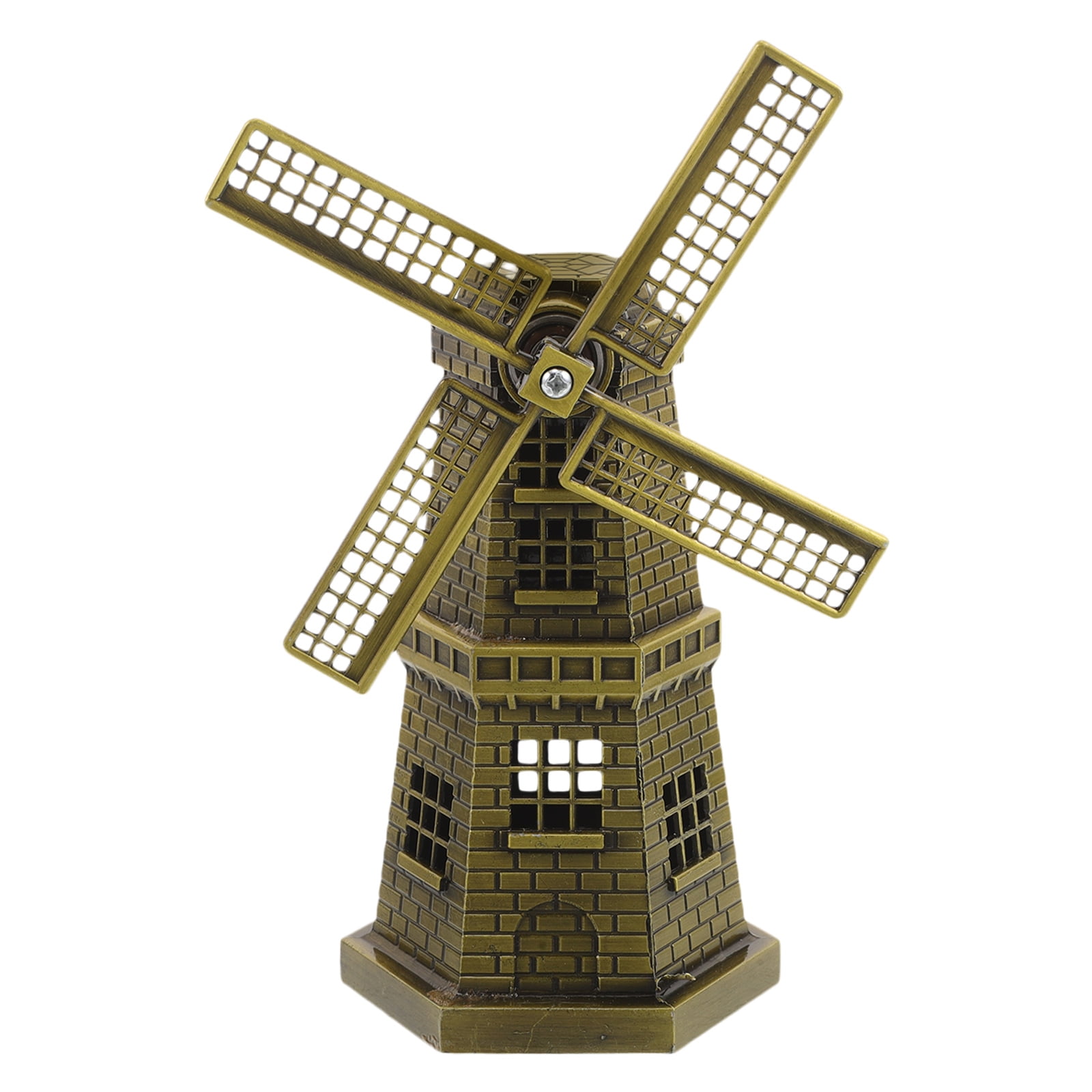 Worgeous Alloy Windmill Statue Mini Windmill Figurine Ornament Rustic ...