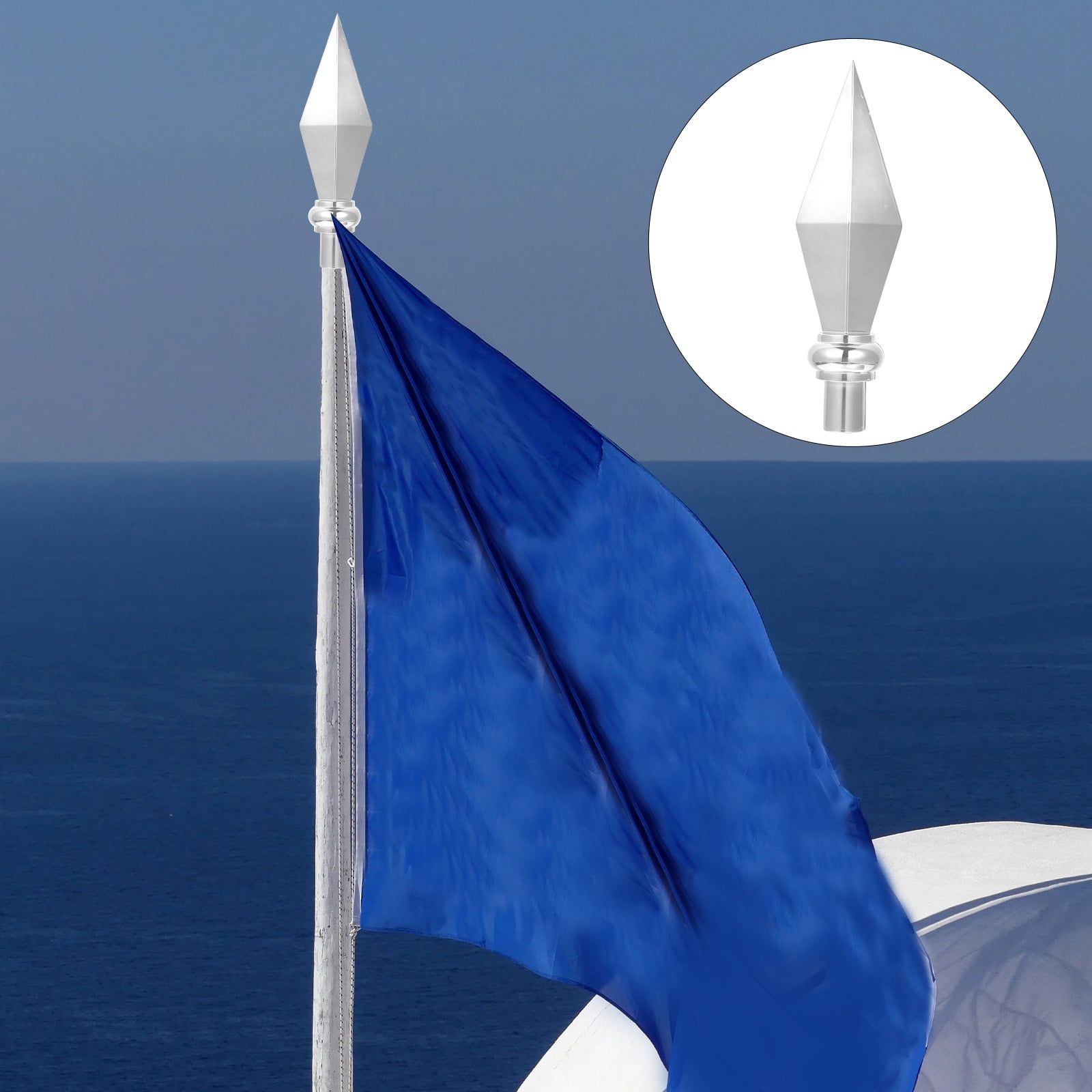 Worgeous Aluminum Alloy Flag Topper Flagpole Head Flag Head Replacement ...