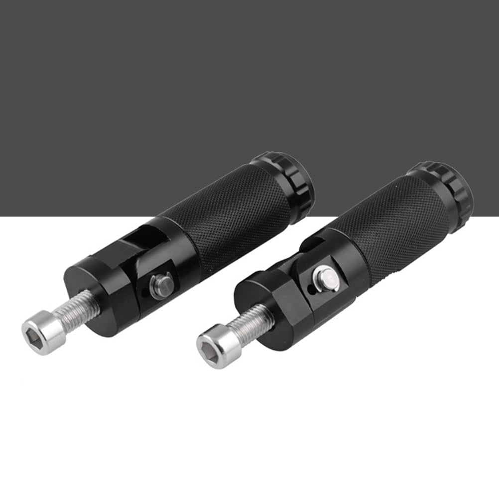 Worgeous Motorbike Foot Pegs Round Folding Black 1 Pair - Walmart.com