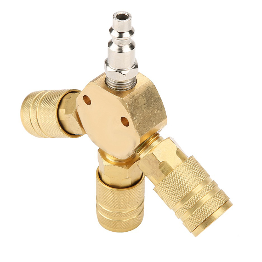 Worgeous Golden Quick Connectors for Home Use Durable Metal Three Way ...