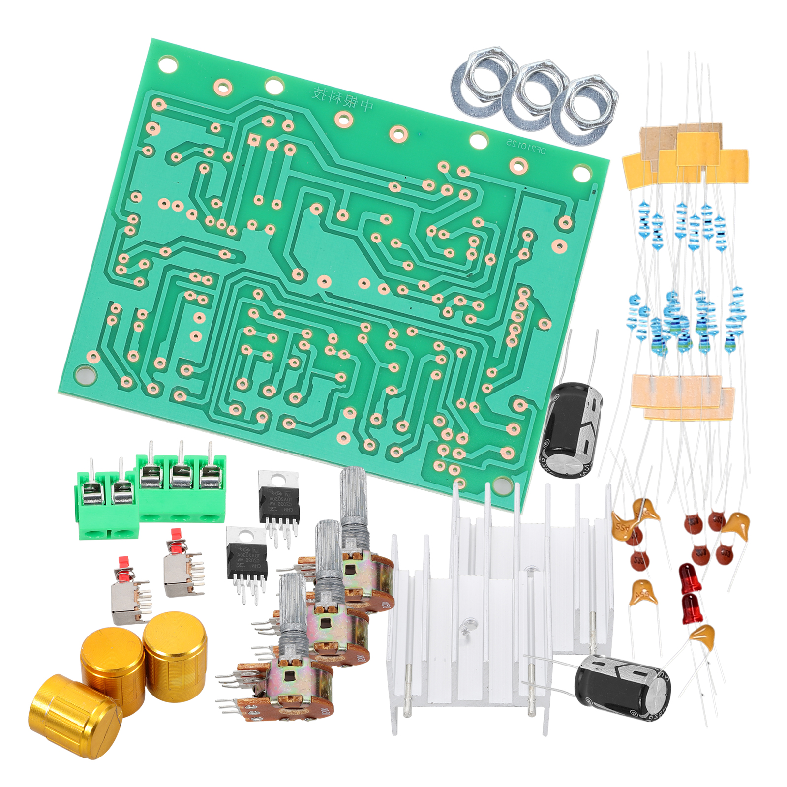Worgeous Amplifier Board Kit Stereo Audio Headphones Bass Module Green ...