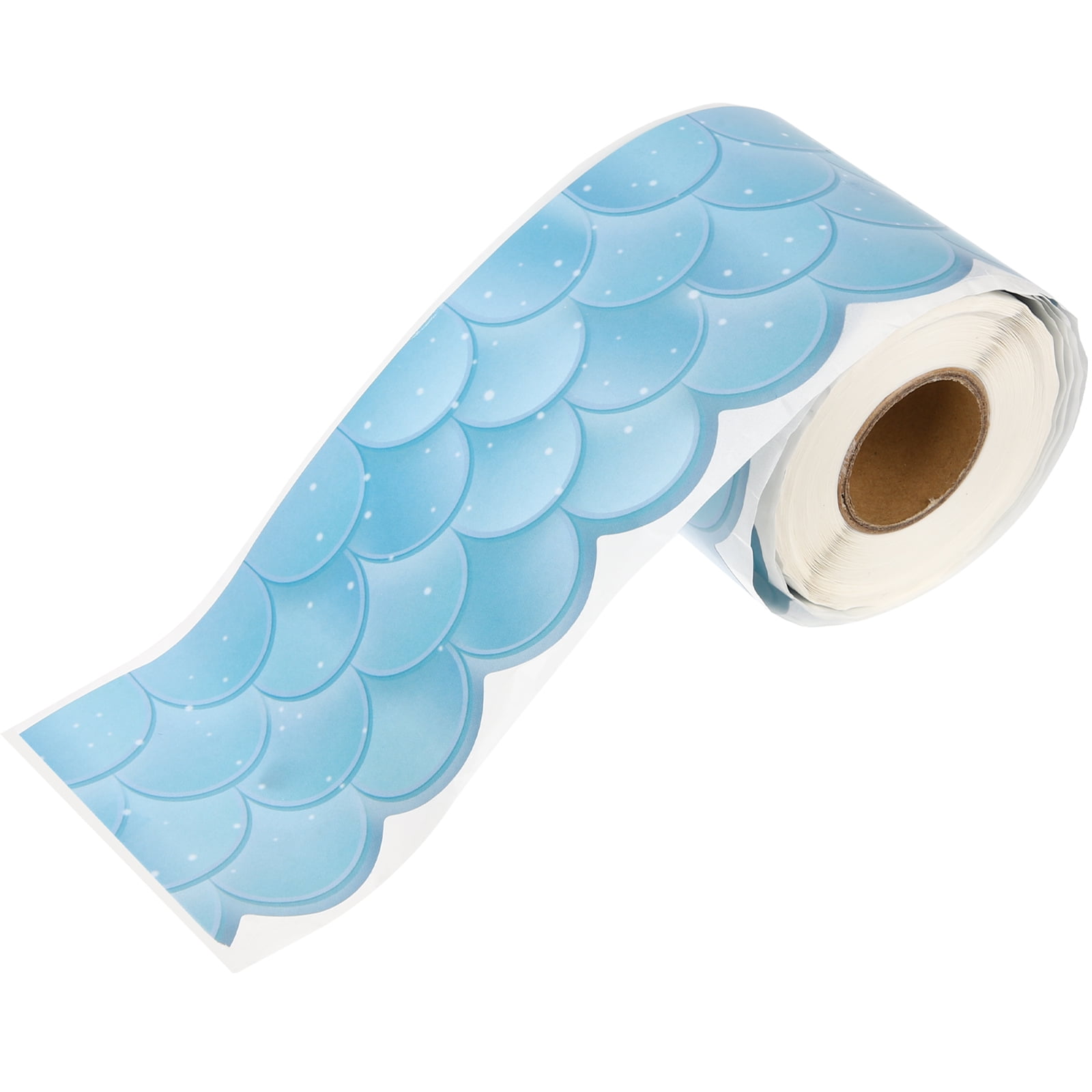 Wavy Pattern Bulletin Board Borders Sticker for Decoration Blue Coated ...