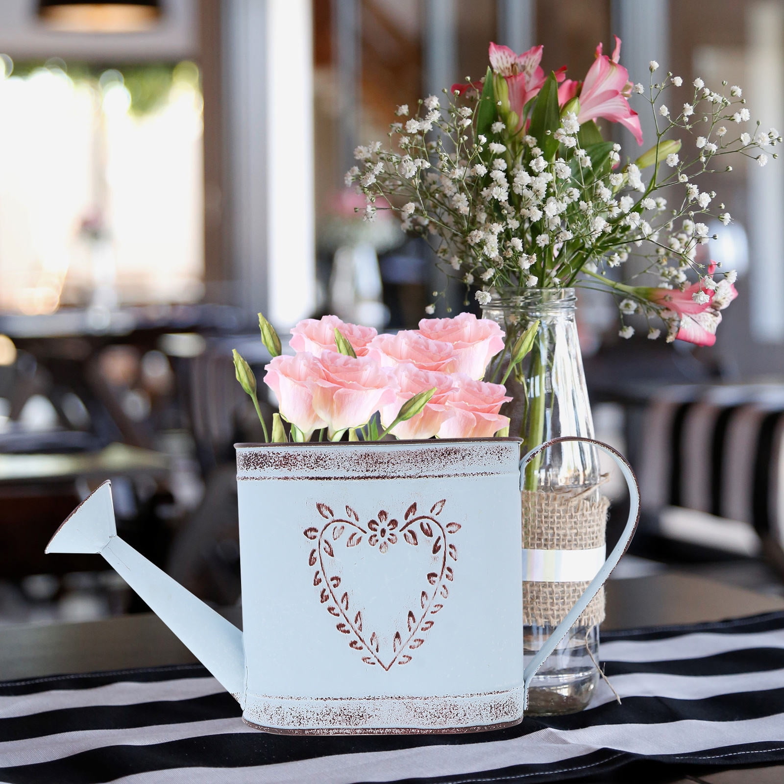 Worgeous Antique Kettle Flower Pot Farmhouse Vintage Watering Can Decor ...