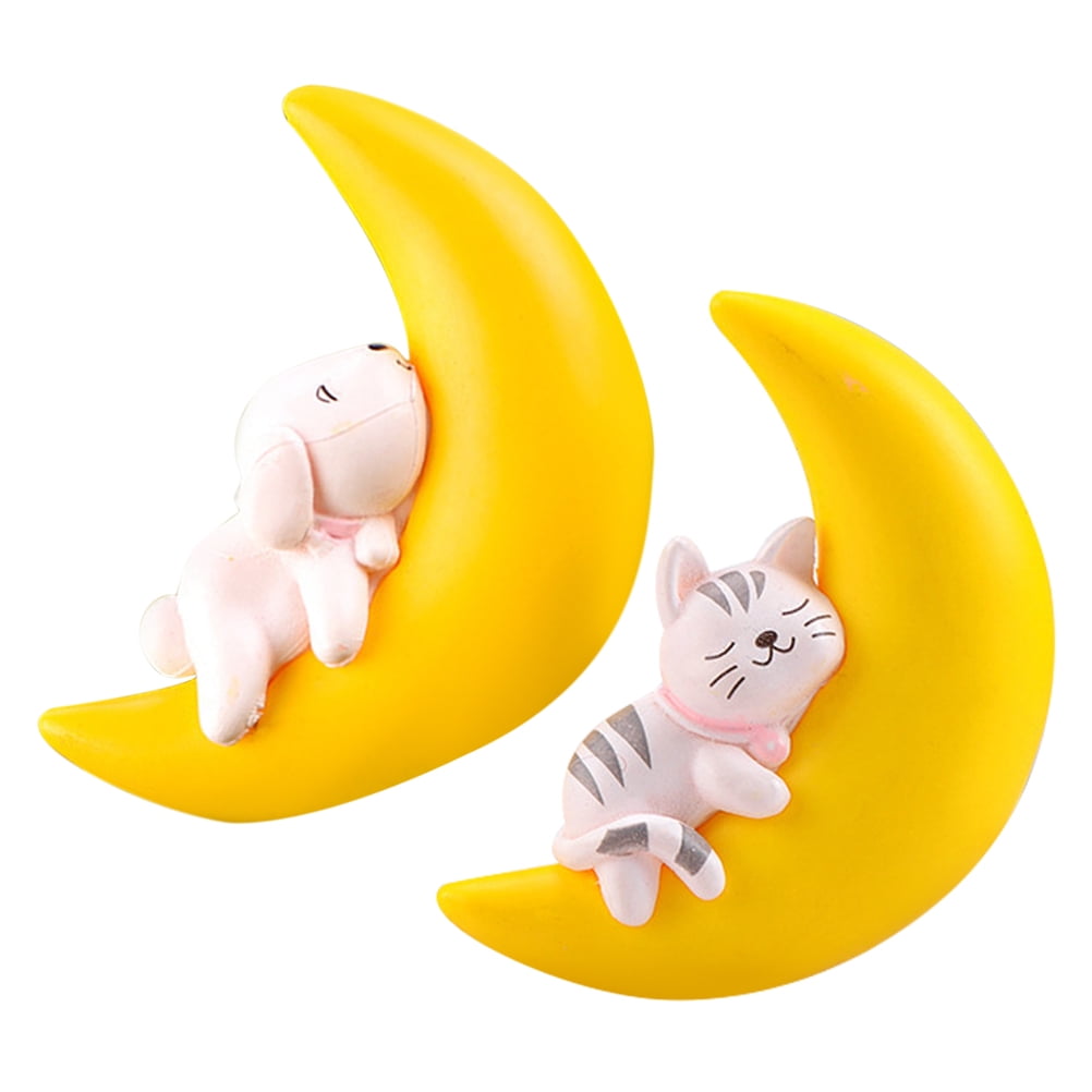 Worgeous Unique Fish Tank Decor Floating Moon Statue 2Set Lively ...