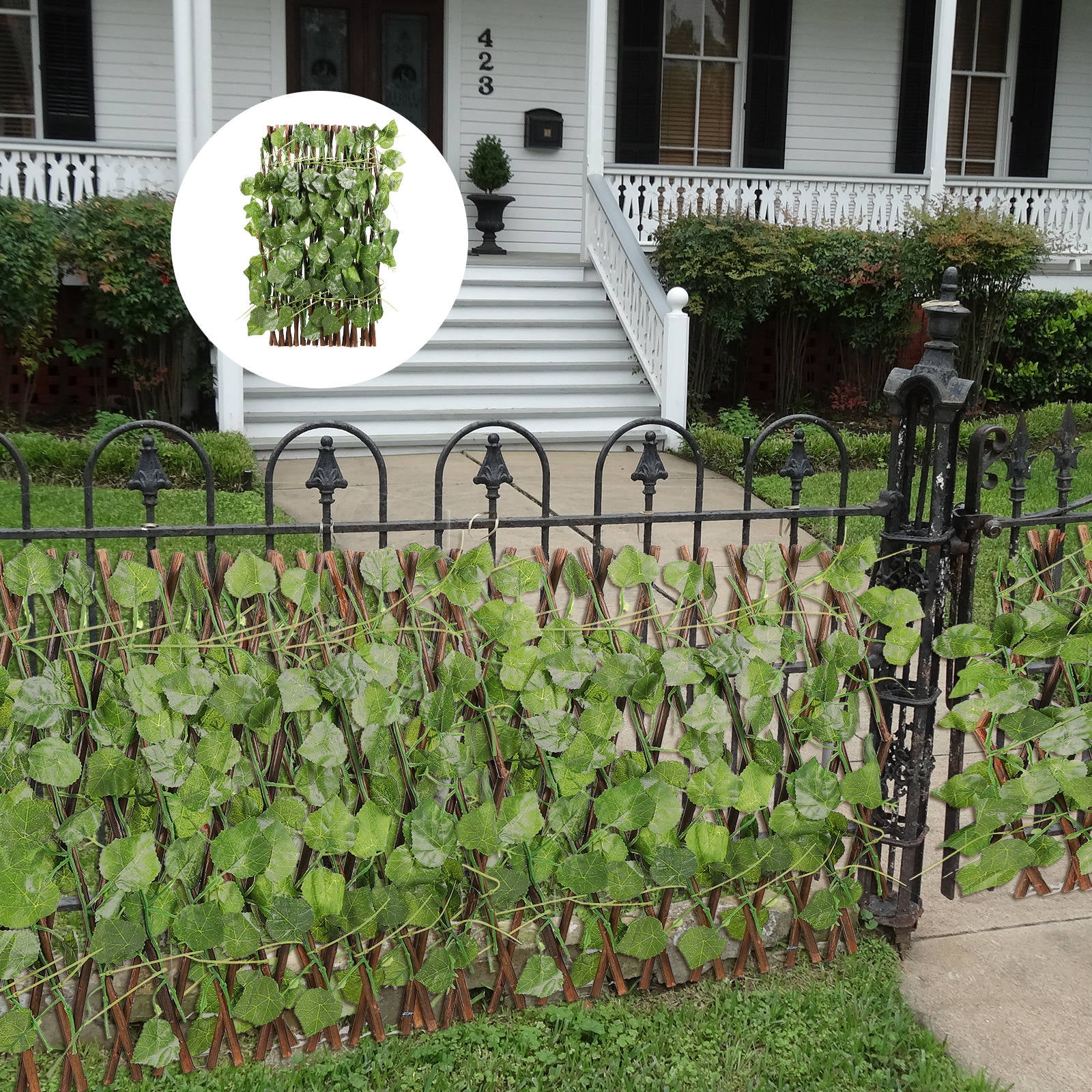Worgeous Artificial Fence Trellis Fake Decoration Baby Green - Walmart.com