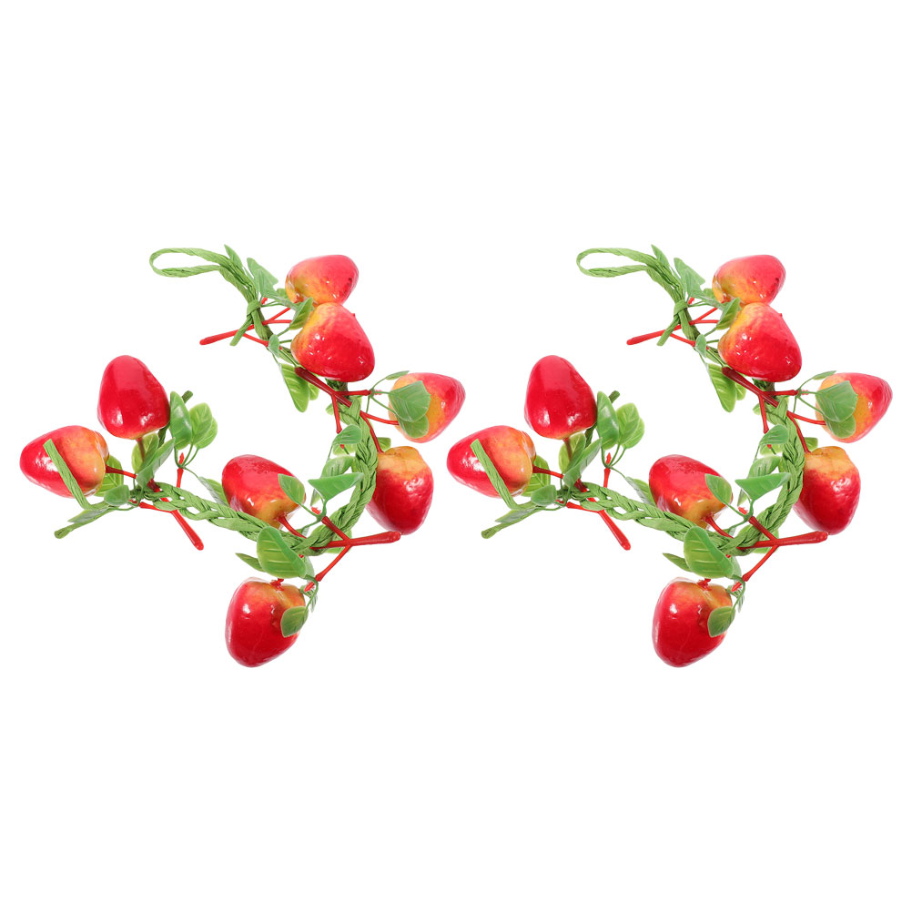 Worgeous Artificial Strawberry Garland Made of Foams for Decoration Red ...