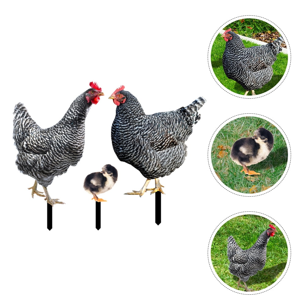 Worgeous Assorted Color Acrylic Garden Chicken Stake for Outdoor Decor ...