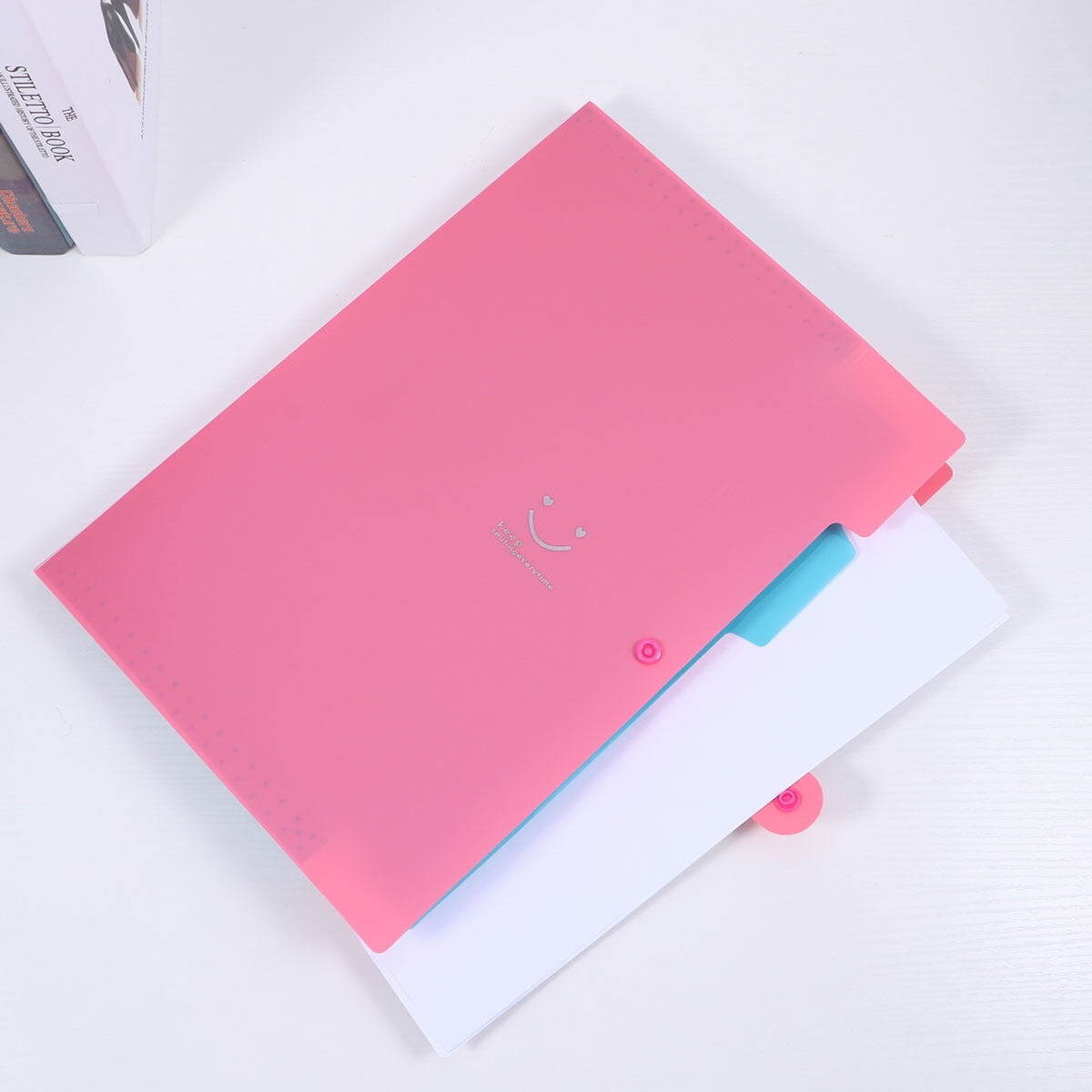 Worgeous Assorted Color Plastic Expanding File Folder with Secure Snap ...