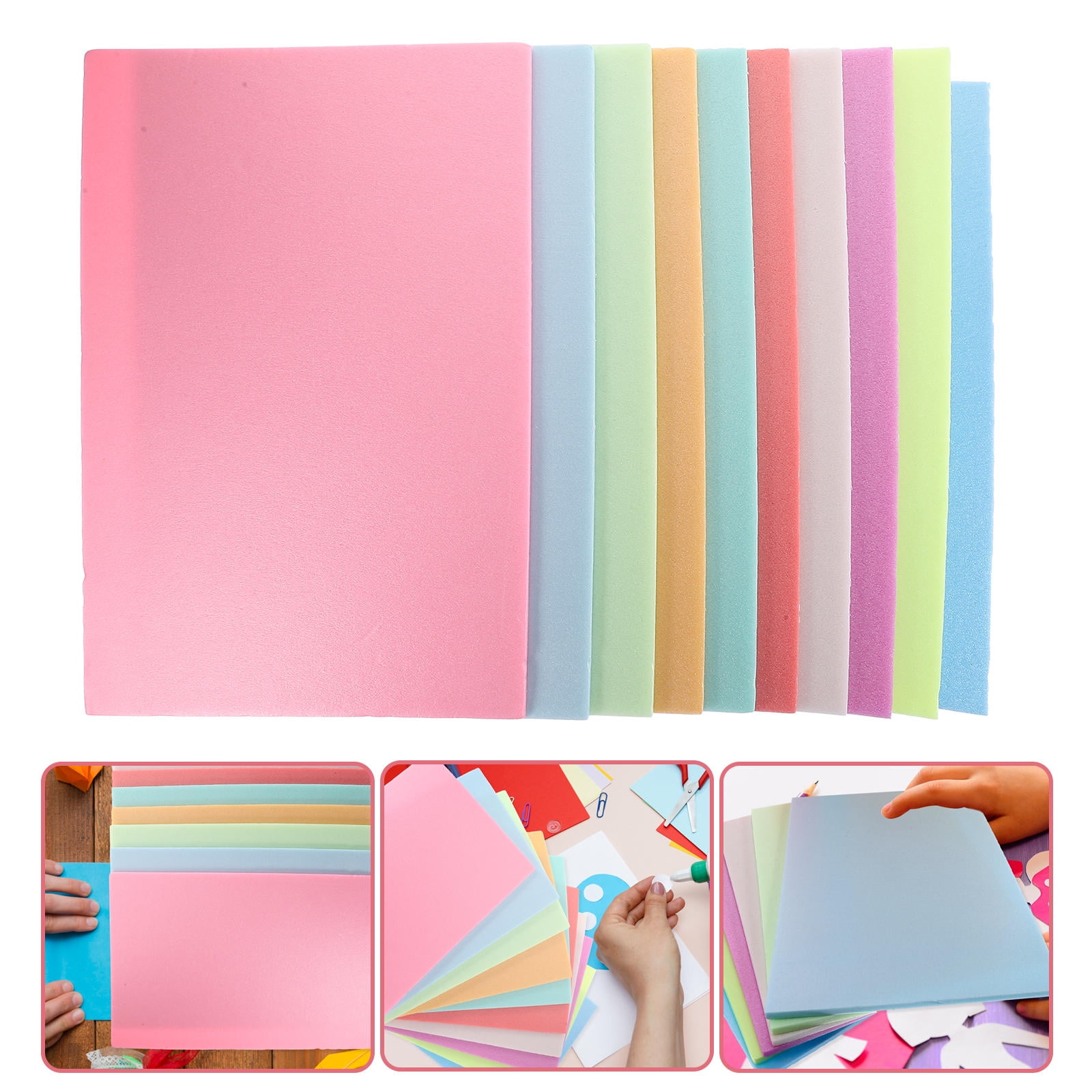 Worgeous Assorted Color Plastic Foam Sheets for Kids Crafting and DIY ...