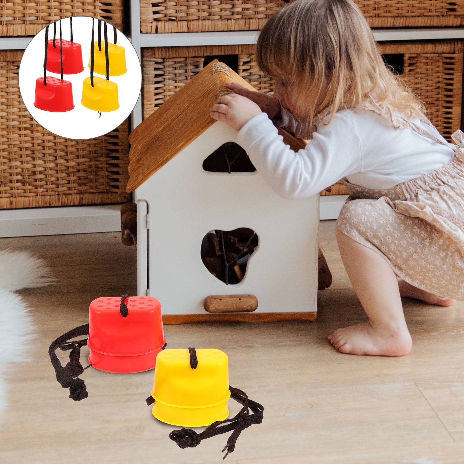 Worgeous Assorted Color Plastic Stilts Toy for Kids to Improve Balance ...