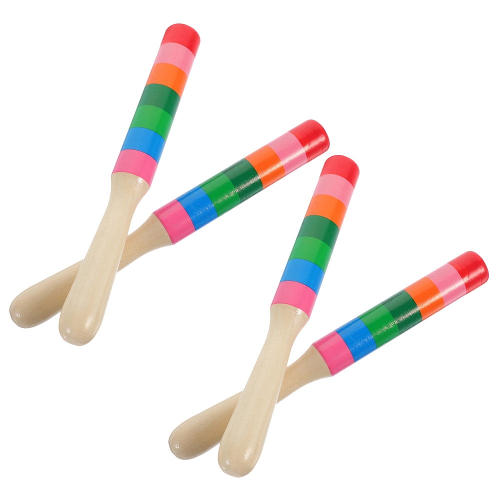 RENACLIPY Wooden Tapping Sticks for Kids Music Class 2 Pairs ...